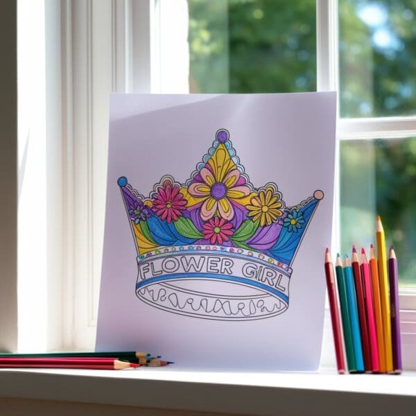 35+ Adorable Flower Girl Coloring Pages