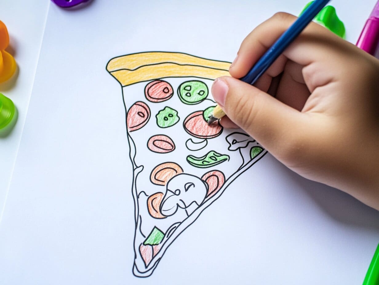 Pizza Coloring Pages - Free Kids Coloring Pages