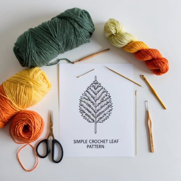 Create A Crochet Leaf Garland In 6 Beautiful Steps