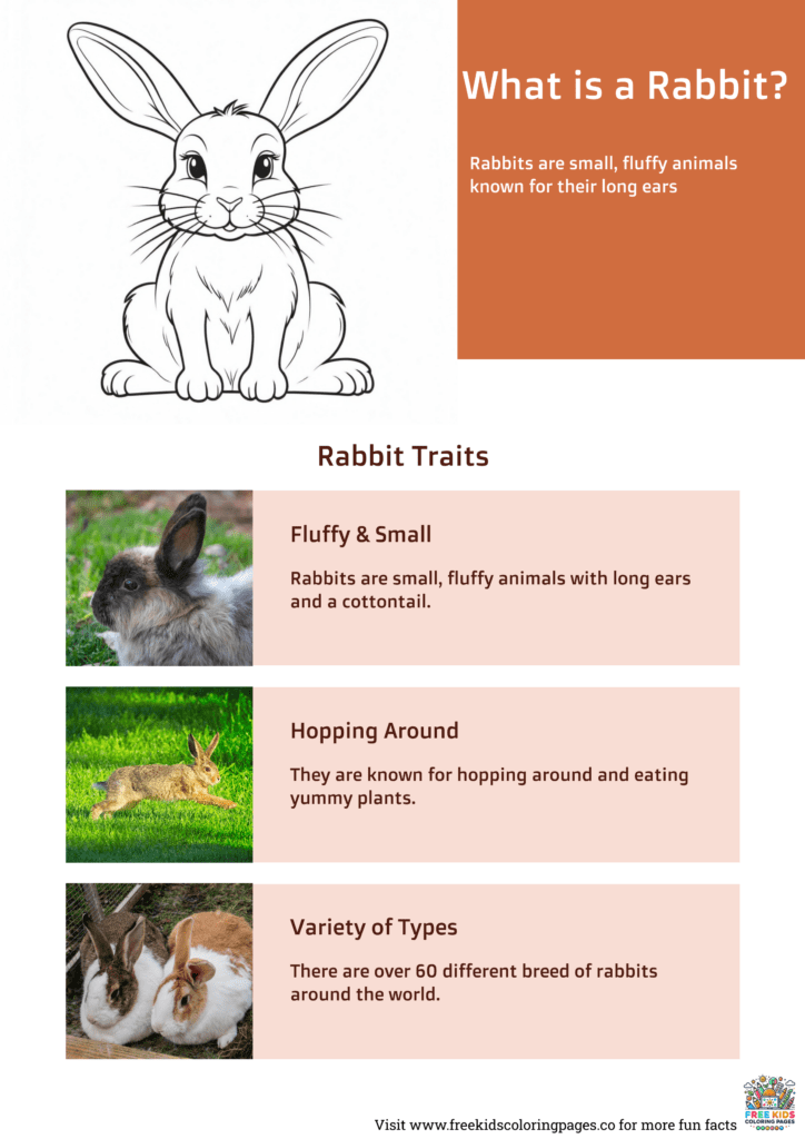 Rabbit Fun Facts Printable - Free Kids Coloring Pages