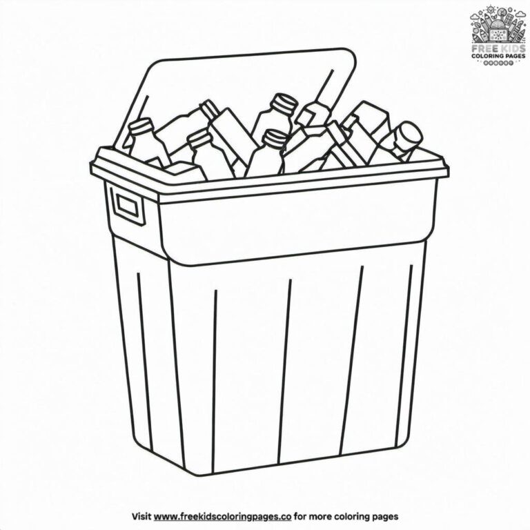 25+ Simple Garbage Coloring Pages