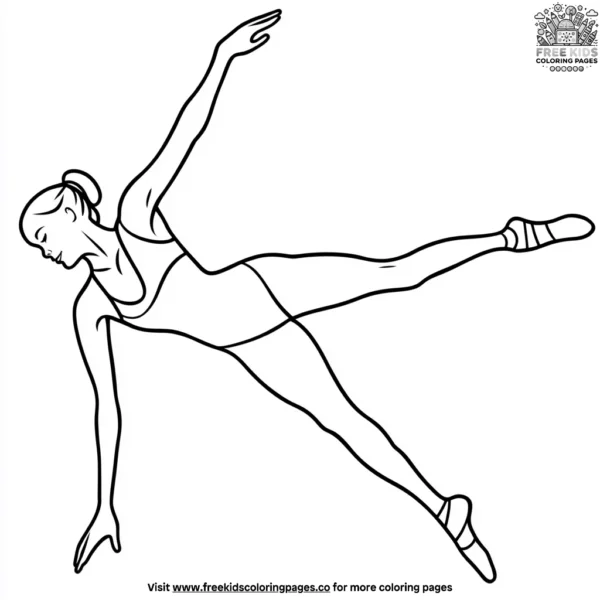 Graceful Balance Gymnast Coloring Pages