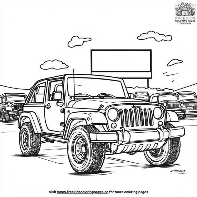25+ Classic Jeep Coloring Pages