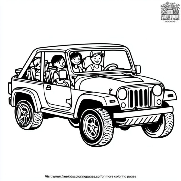25+ Classic Jeep Coloring Pages