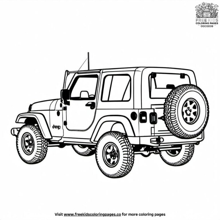 25+ Classic Jeep Coloring Pages