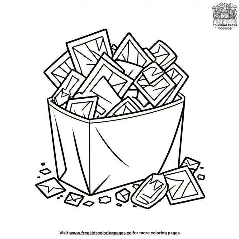 25+ Simple Garbage Coloring Pages