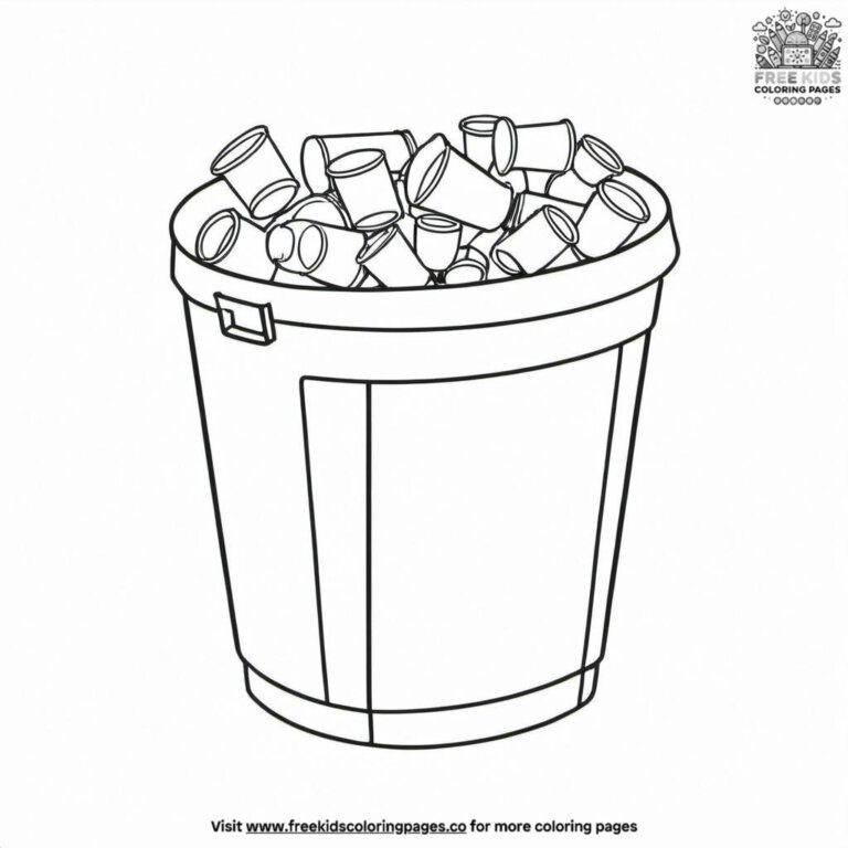 25+ Simple Garbage Coloring Pages