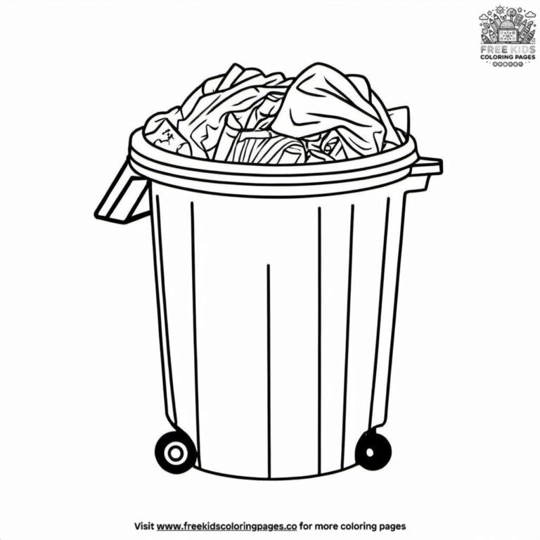 25+ Simple Garbage Coloring Pages