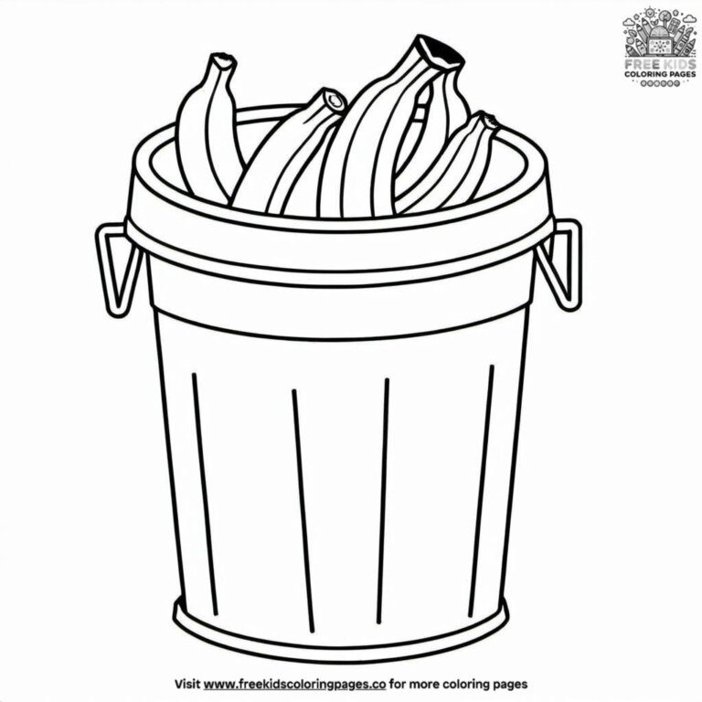25+ Simple Garbage Coloring Pages