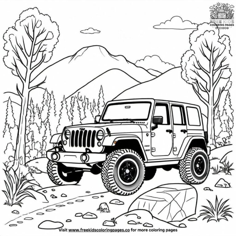 25+ Classic Jeep Coloring Pages