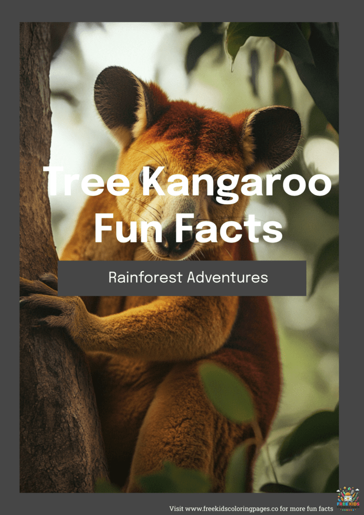 Terrific Tree Kangaroo Fun Facts Printable - Free Kids Coloring Pages