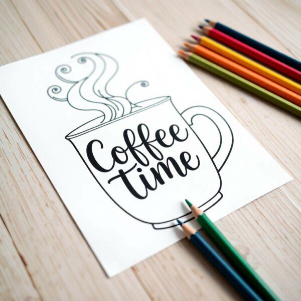 17+ Coffee Coloring Pages