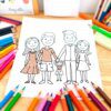 21+ Fun Family Coloring Pages