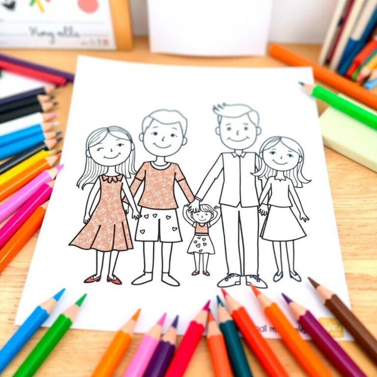 21+ Fun Family Coloring Pages