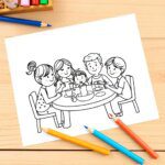 21+ Fun Family Coloring Pages