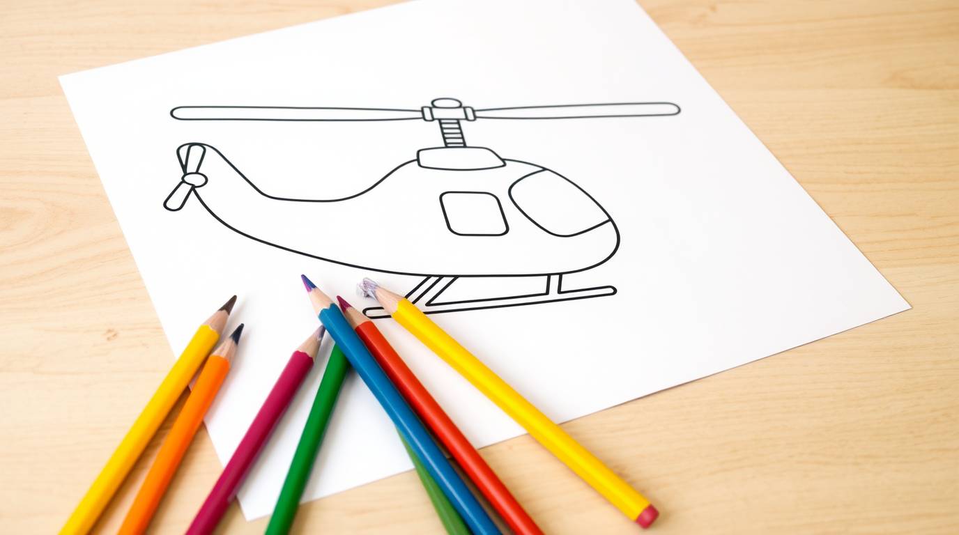 Helicopter Coloring Pages - Free Kids Coloring Pages